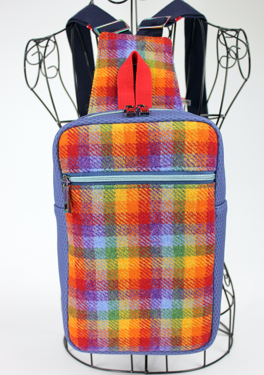 Rainbow backpack in Harris Tweed - Pohutukawa GB